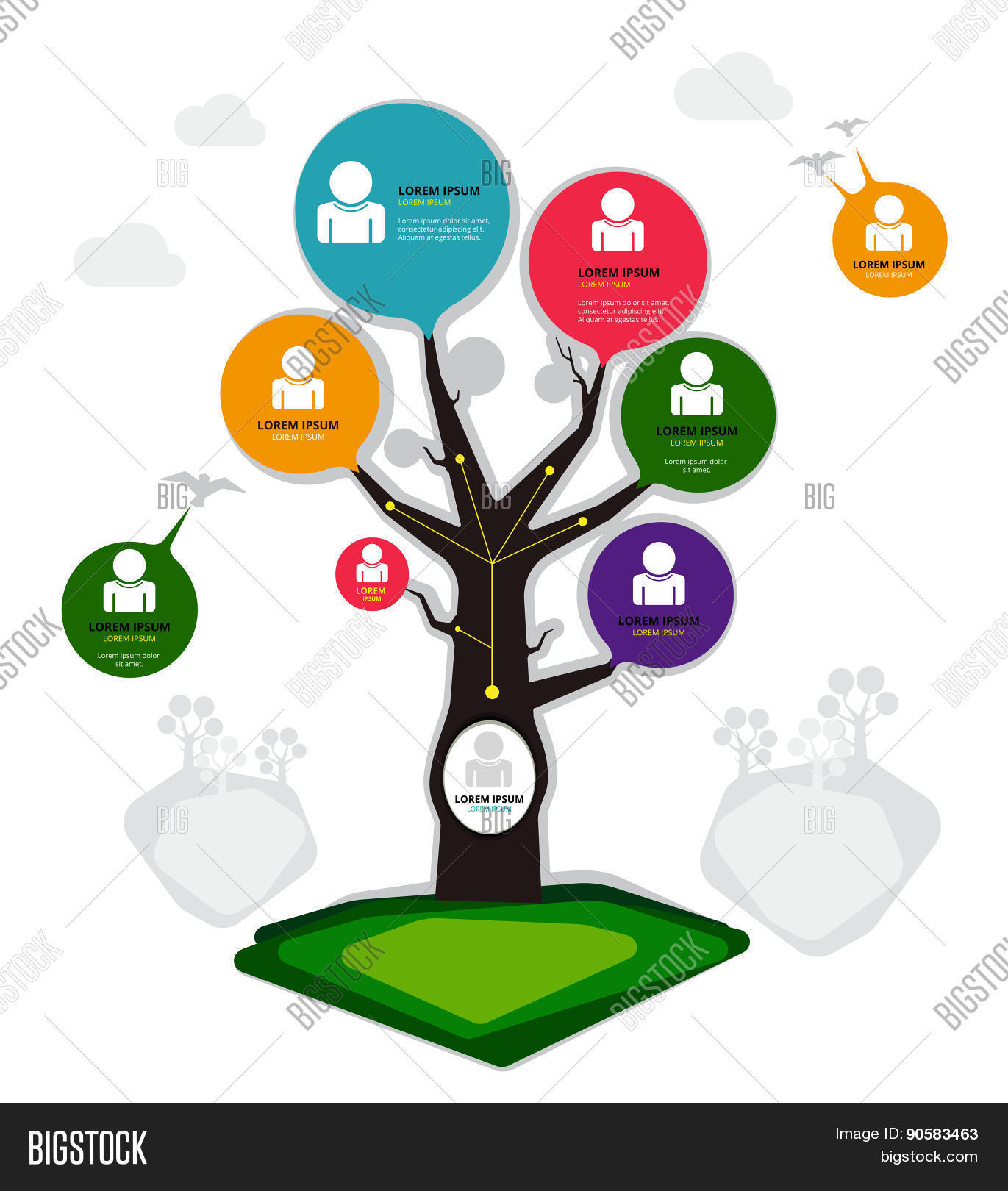 Organization Chart Vector & Photo (Free Trial) | Bigstock