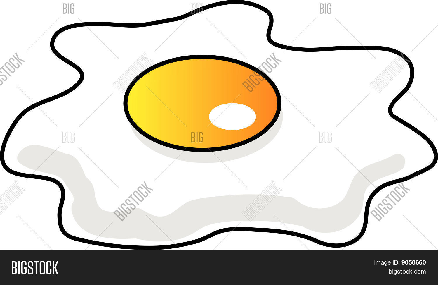 Cartoon Fried Egg Vector & Photo (Free Trial) | Bigstock