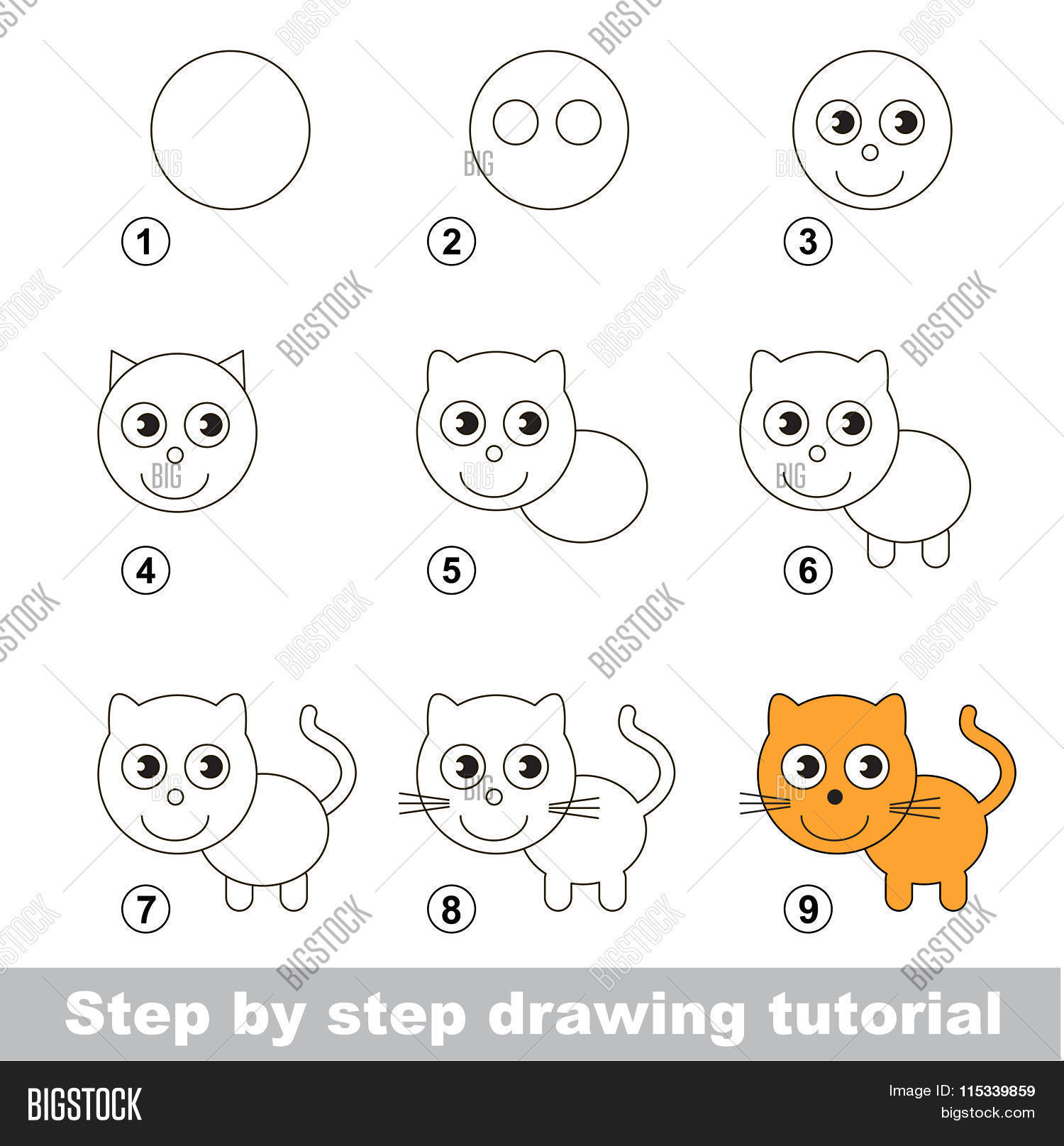 Drawing Tutorial. How Vector & Photo (Free Trial) | Bigstock