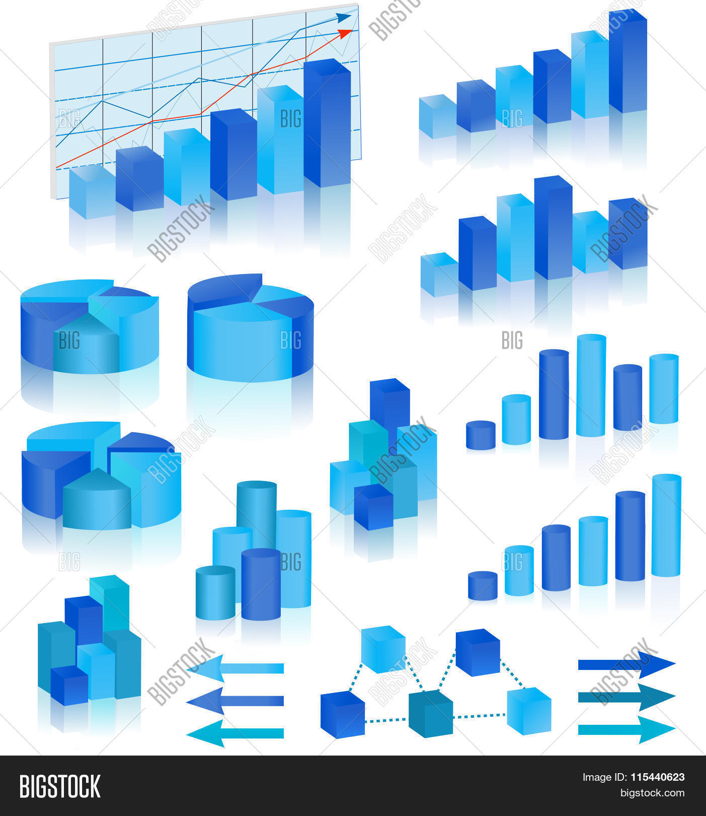 Blue Diagrams Vector & Photo (Free Trial) | Bigstock