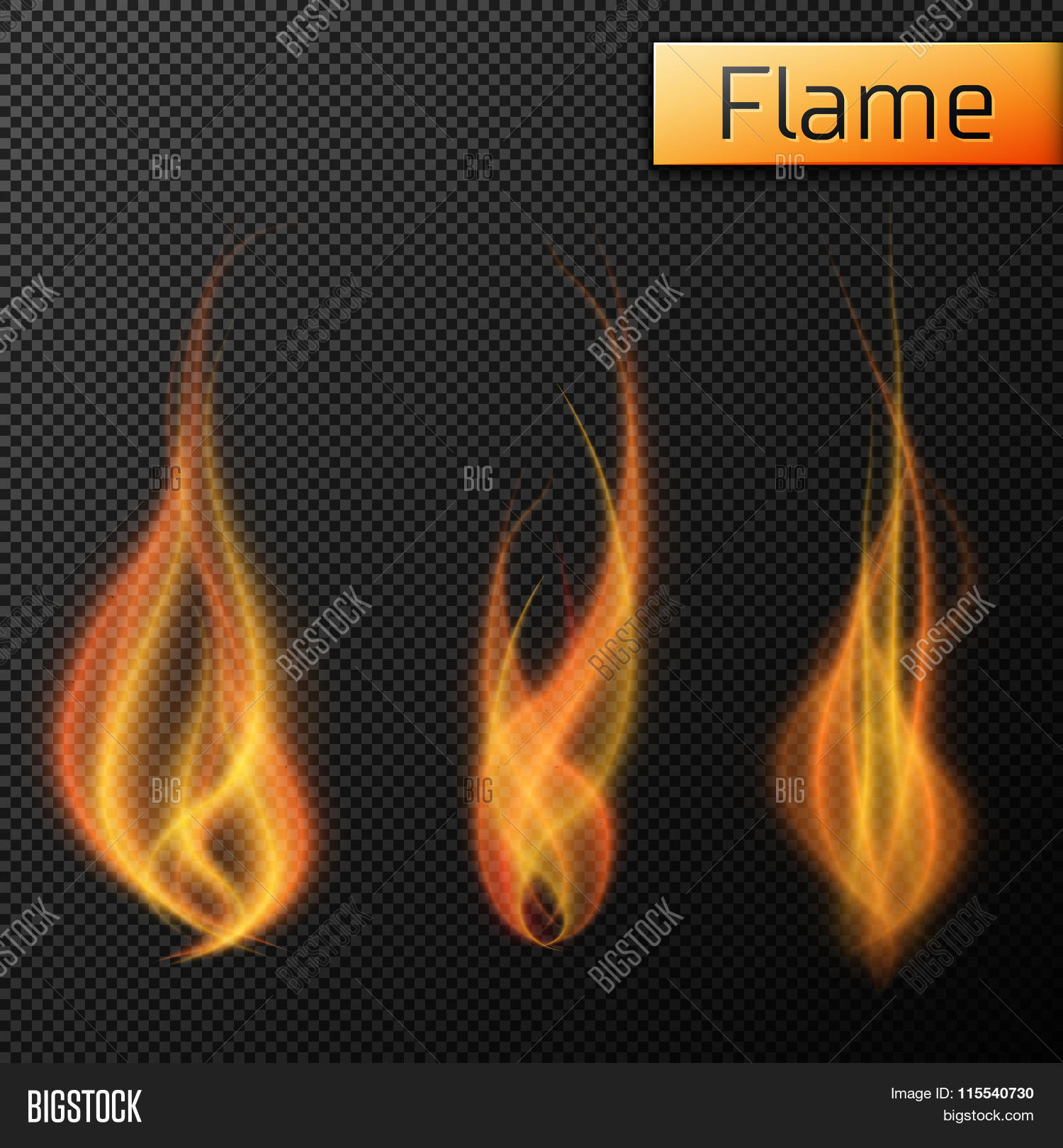 Fire Flames Vectors Vector & Photo (Free Trial) | Bigstock