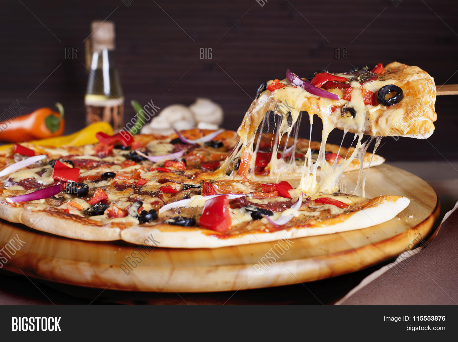 Pizza Slice Lift Image & Photo (Free Trial) | Bigstock