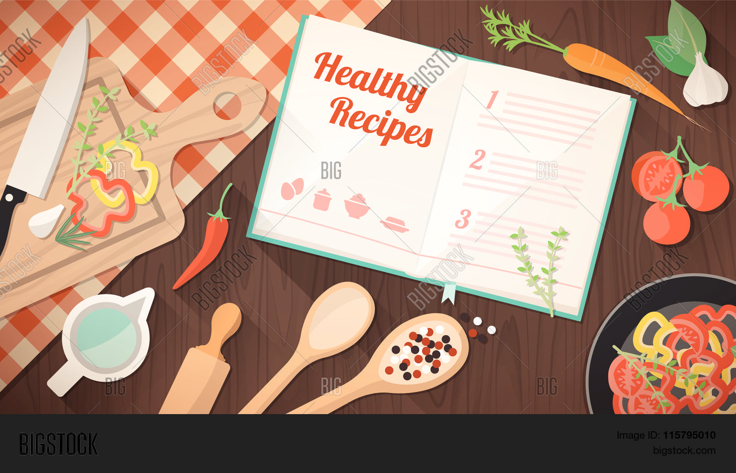Healthy Recipes Vector & Photo (Free Trial) | Bigstock