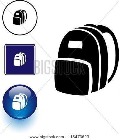 Backpack Symbol Sign Vector & Photo (Free Trial) | Bigstock