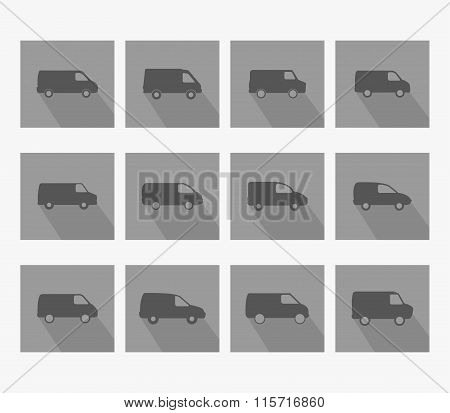 Van Icons Illustrated Image & Photo (Free Trial) | Bigstock