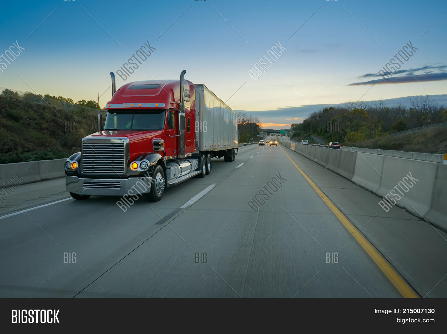 Red Semi-truck Tractor Image & Photo (Free Trial) | Bigstock