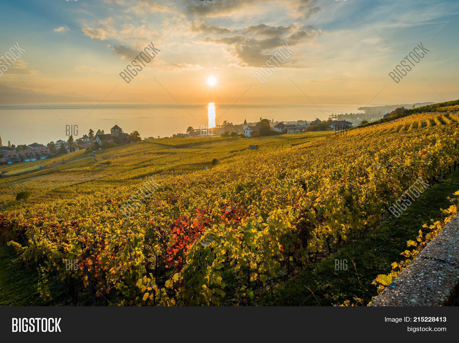 Sunset Over Geneva Image & Photo (Free Trial) | Bigstock