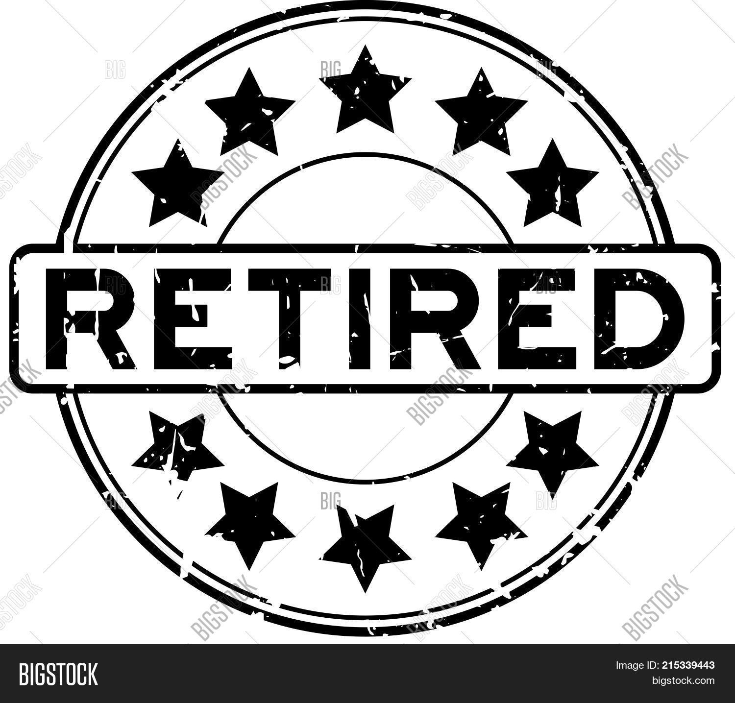 Grunge Black Retired Vector & Photo (Free Trial) | Bigstock