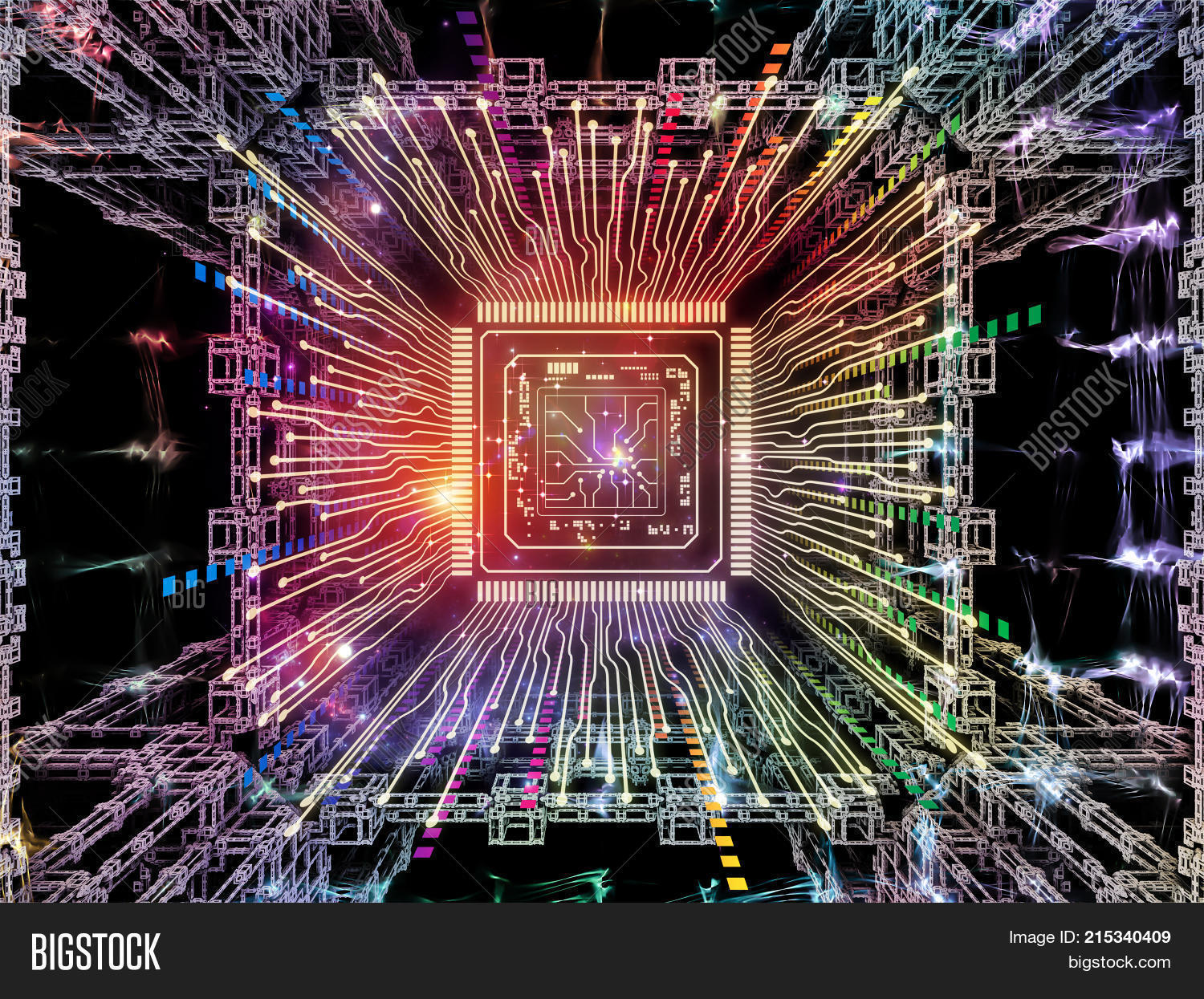 Glow Digital Processor Image & Photo (Free Trial) | Bigstock