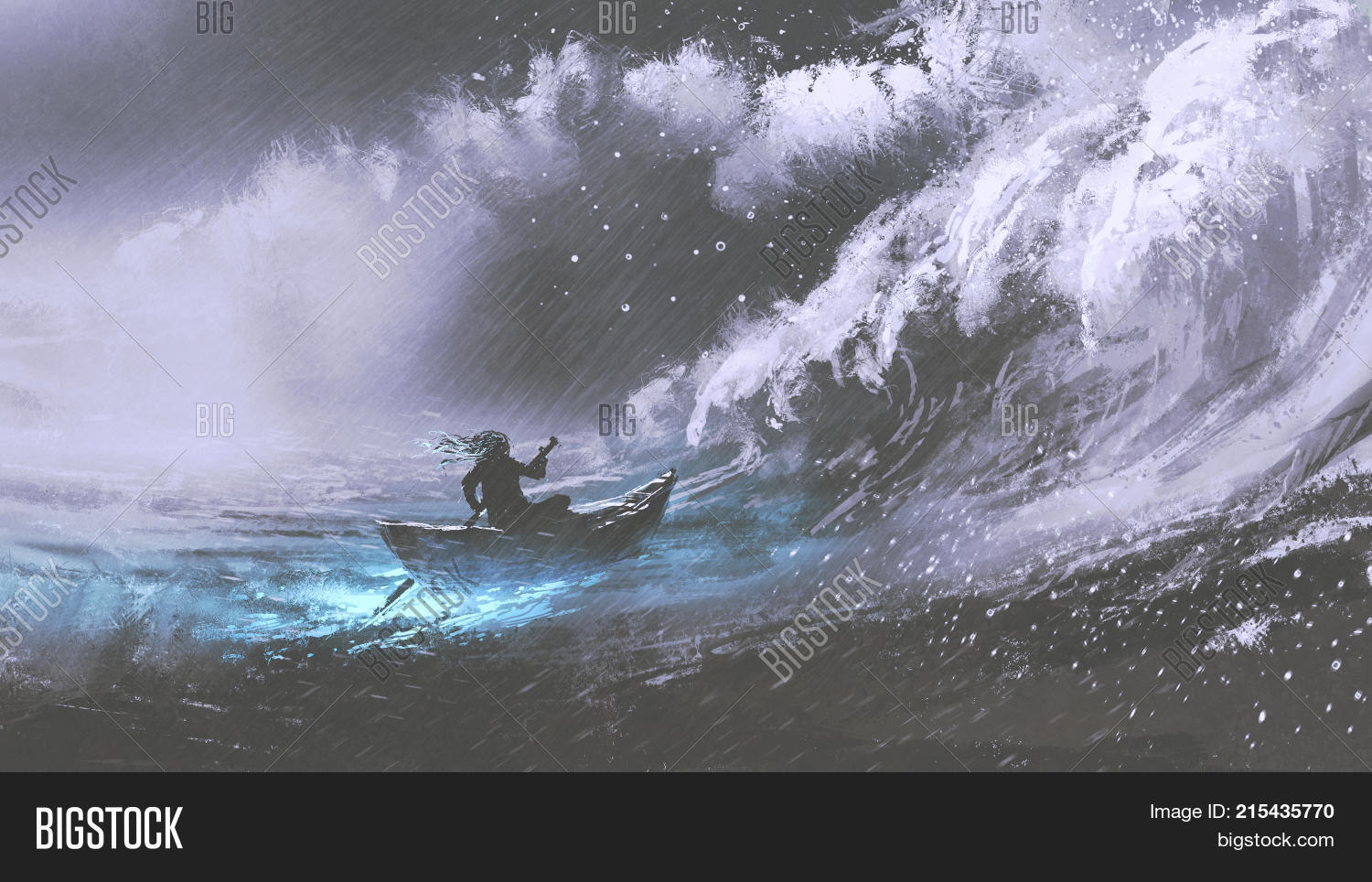 Man Rowing Magic Boat Image & Photo (Free Trial) | Bigstock