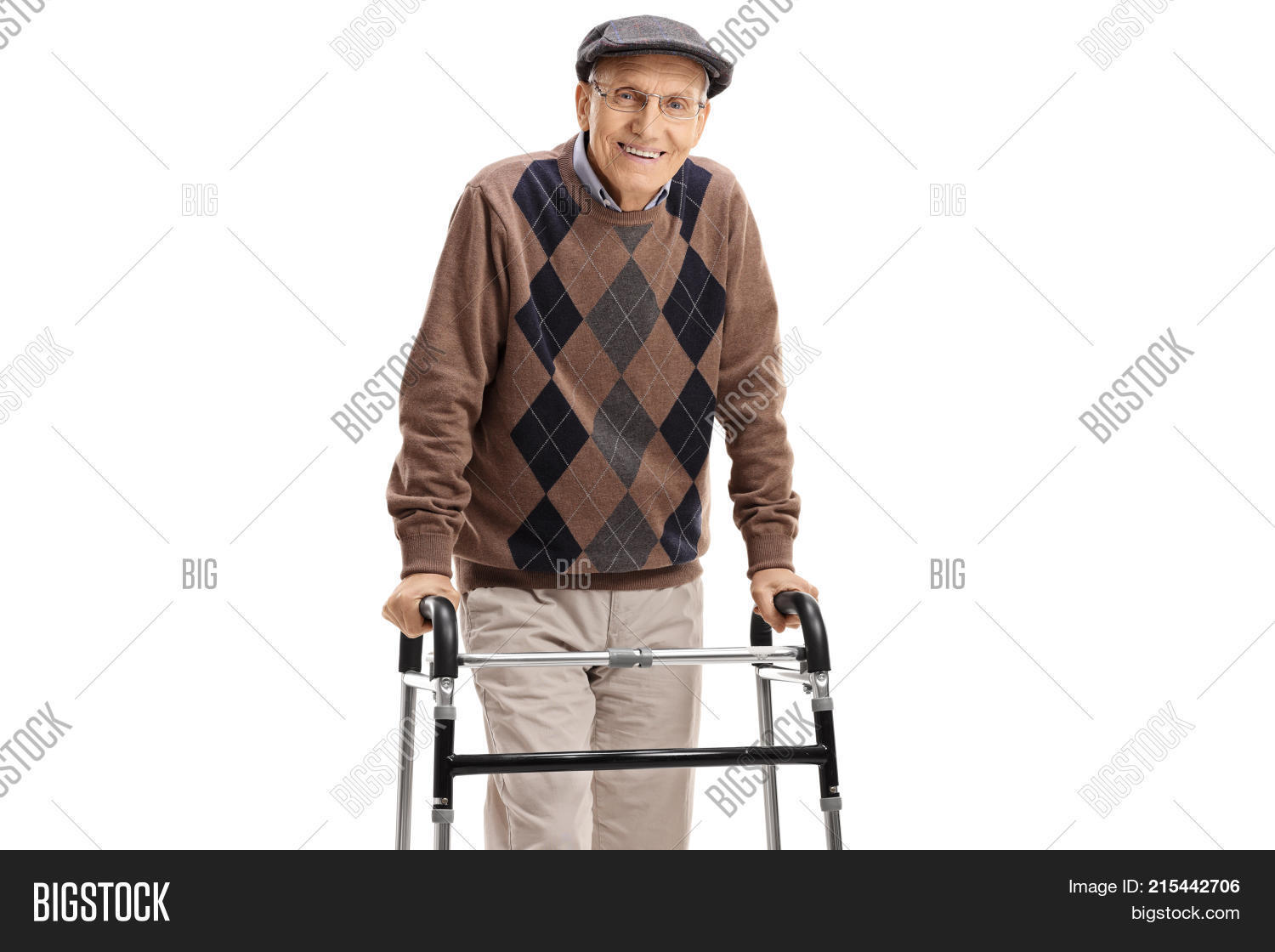 Senior Walker Isolated Image & Photo (Free Trial) | Bigstock