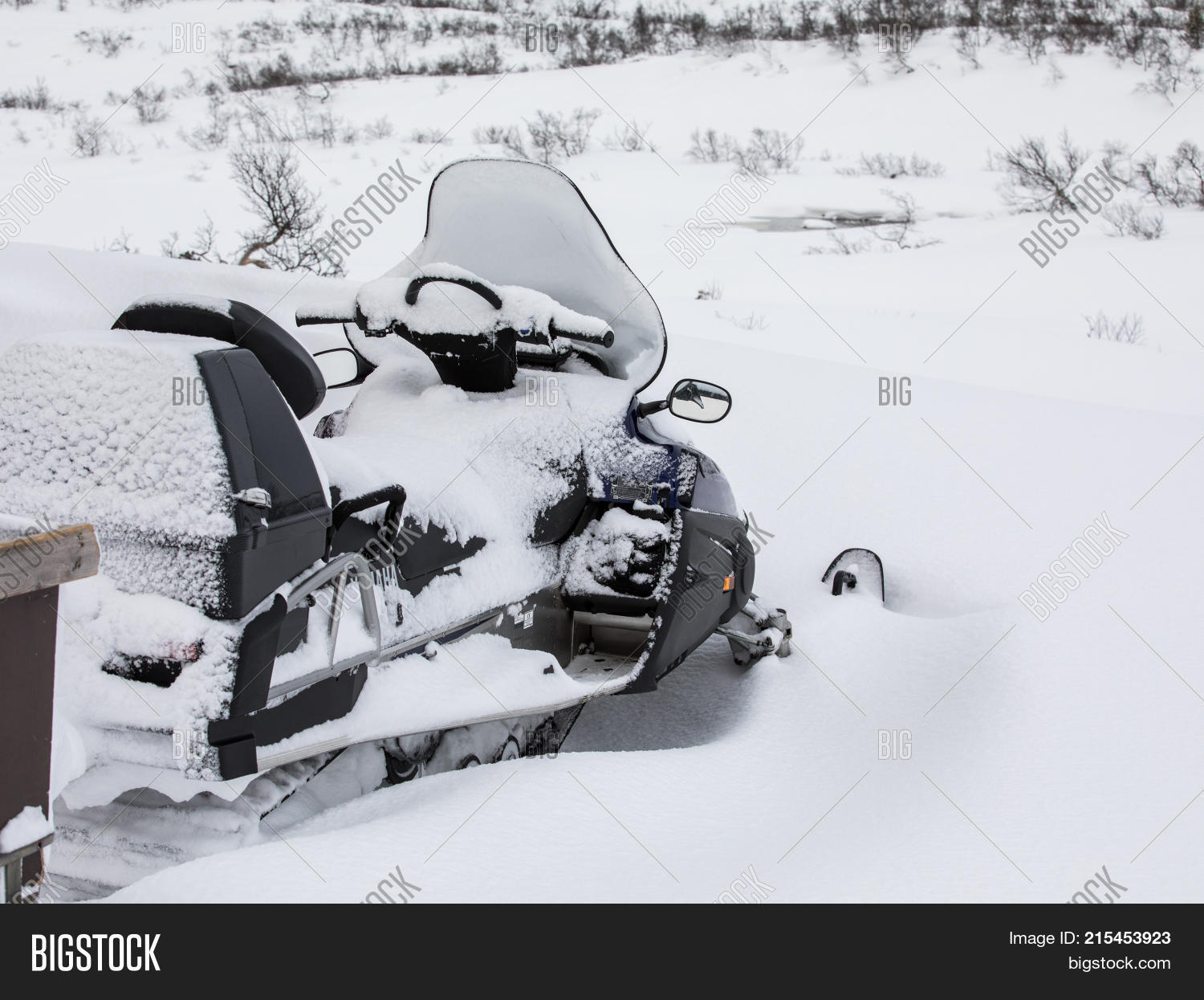 Snow Mobile Parked Image & Photo (Free Trial) | Bigstock