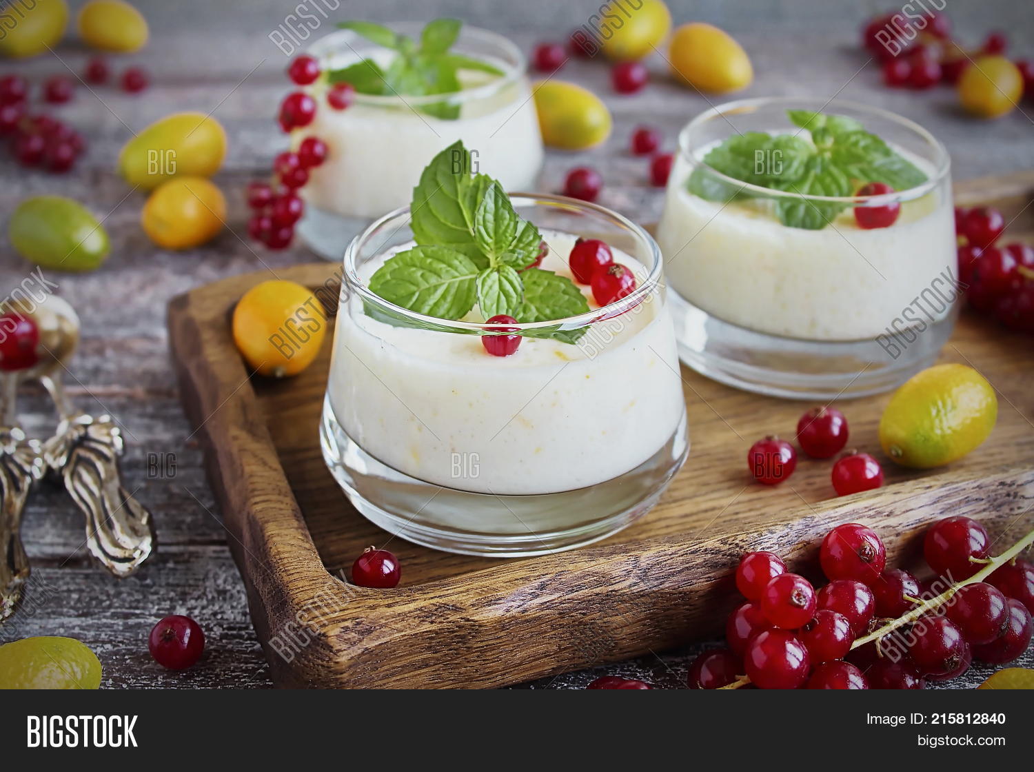 Blancmange Curd Glass Image & Photo (Free Trial) | Bigstock