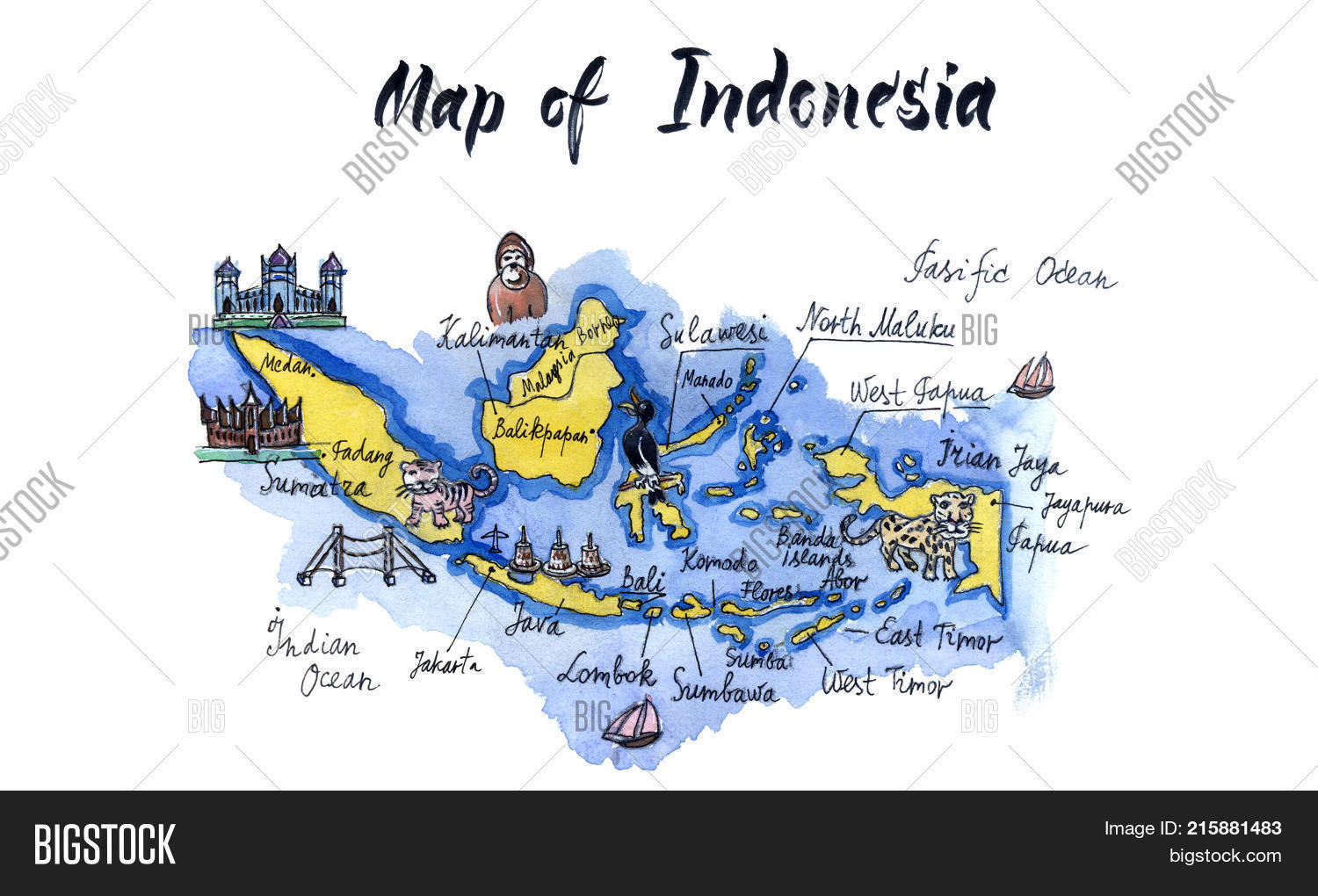 Cartoon Map Image & Photo (Free Trial) | Bigstock