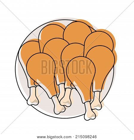 Silhouette Fried Chicken Images, Illustrations, Vectors - Silhouette ...