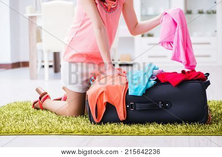 Woman Trying Fit All Image & Photo (Free Trial) | Bigstock