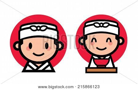 Japanese Chef Hat Vector