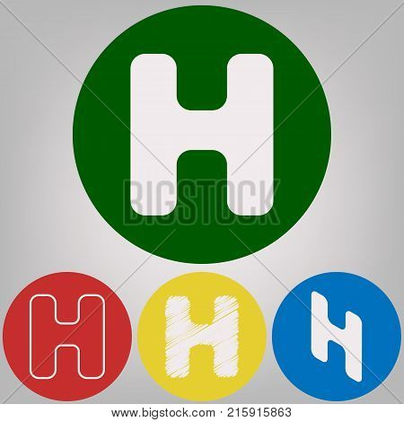 Letter H Sign Design Vector & Photo (Free Trial) | Bigstock