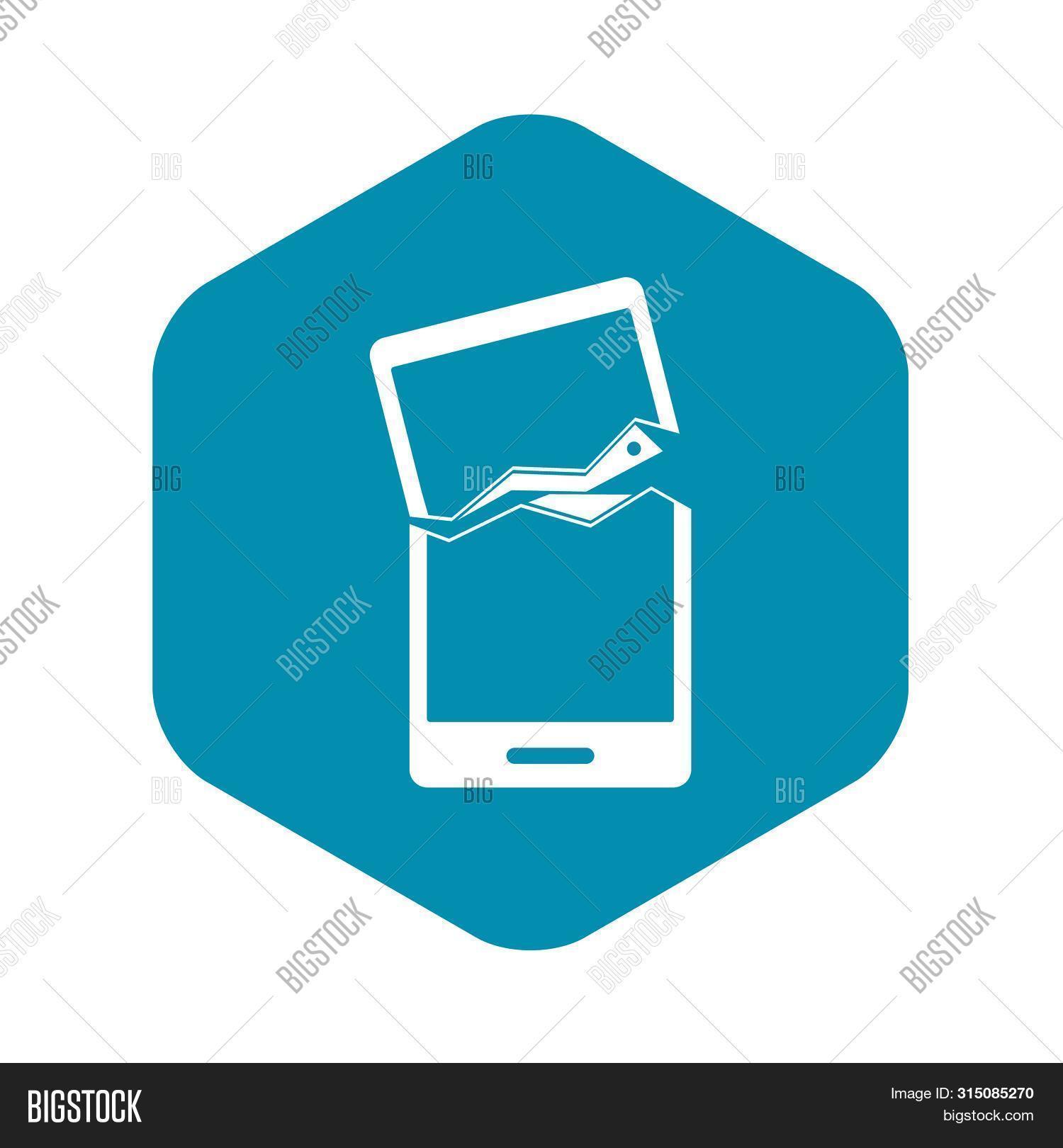 Broken Phone Icon. Image & Photo (Free Trial) | Bigstock