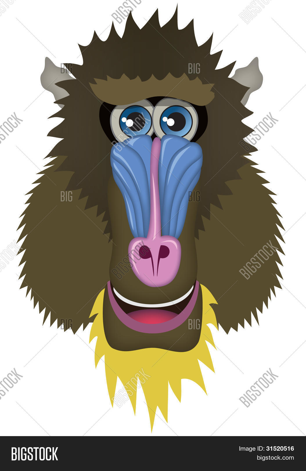 Mandrill Vector Image & Photo (Free Trial) | Bigstock