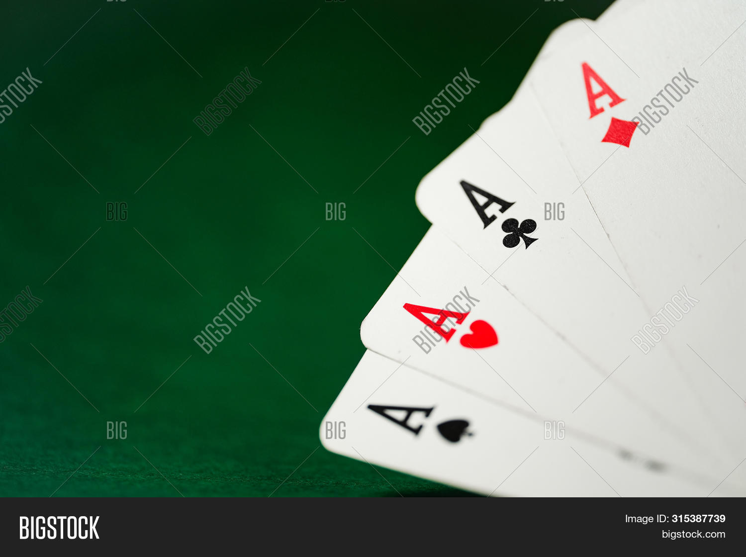 Four Aces On Green Image & Photo (Free Trial) | Bigstock