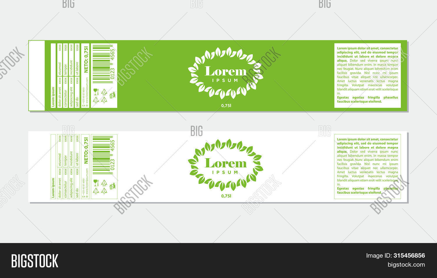 Green Leaves, Bottle Vector & Photo (Free Trial) | Bigstock