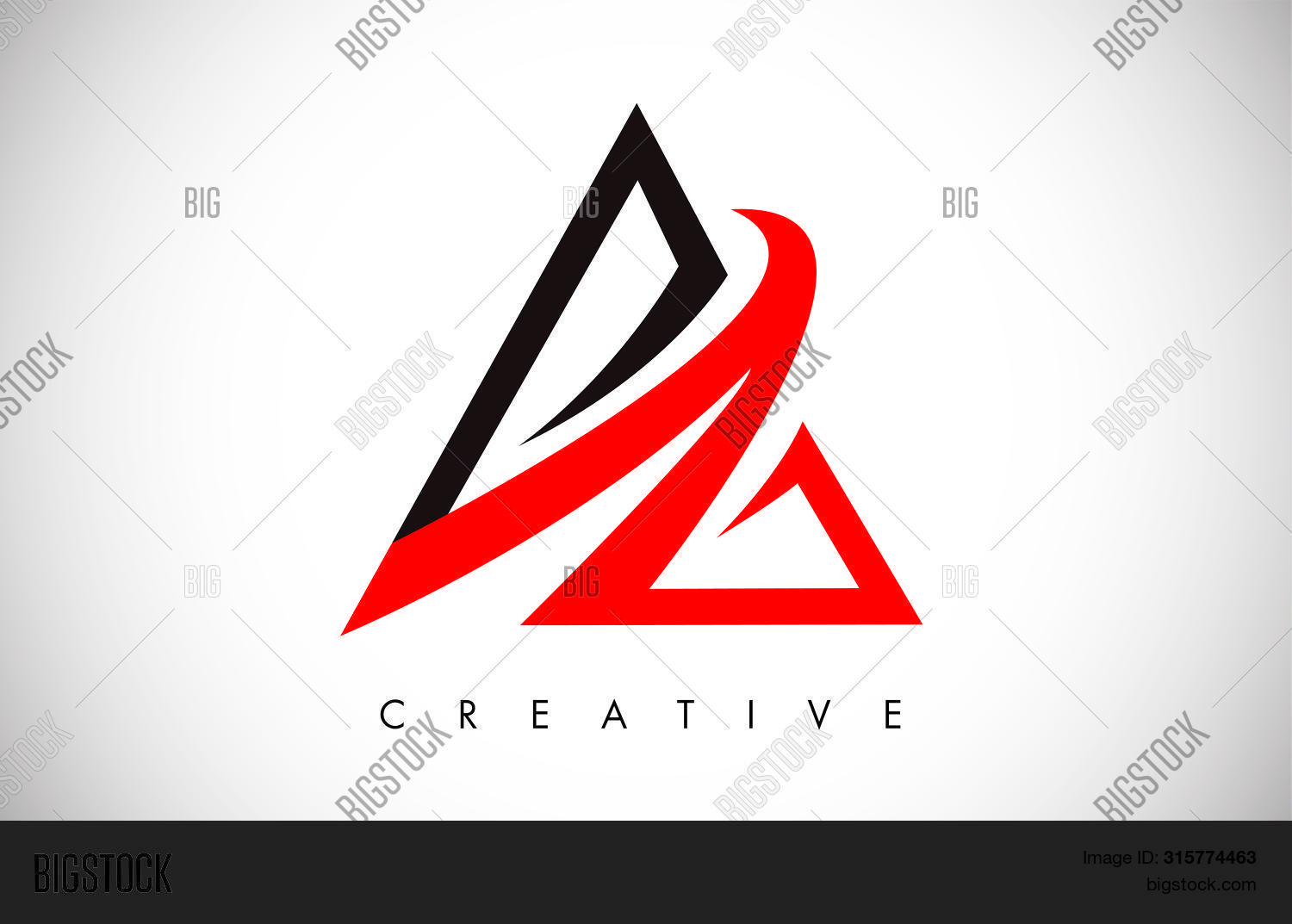 Letter Red Black Vector & Photo (Free Trial) | Bigstock