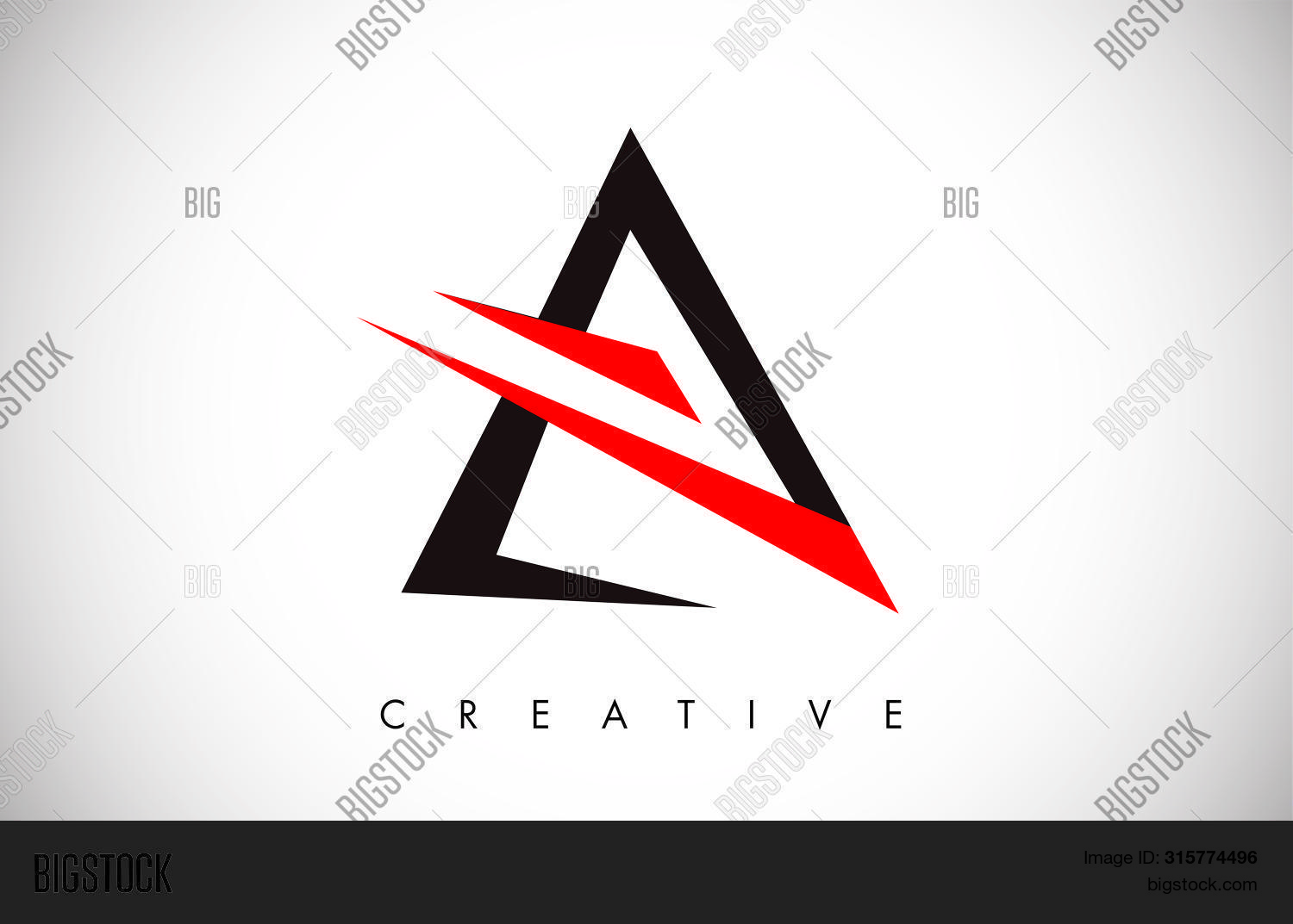 Letter Red Black Vector & Photo (Free Trial) | Bigstock