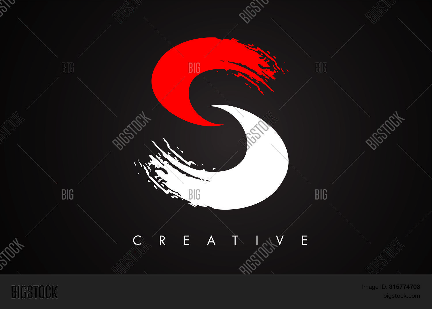 S Red Black Letter Vector & Photo (Free Trial) | Bigstock
