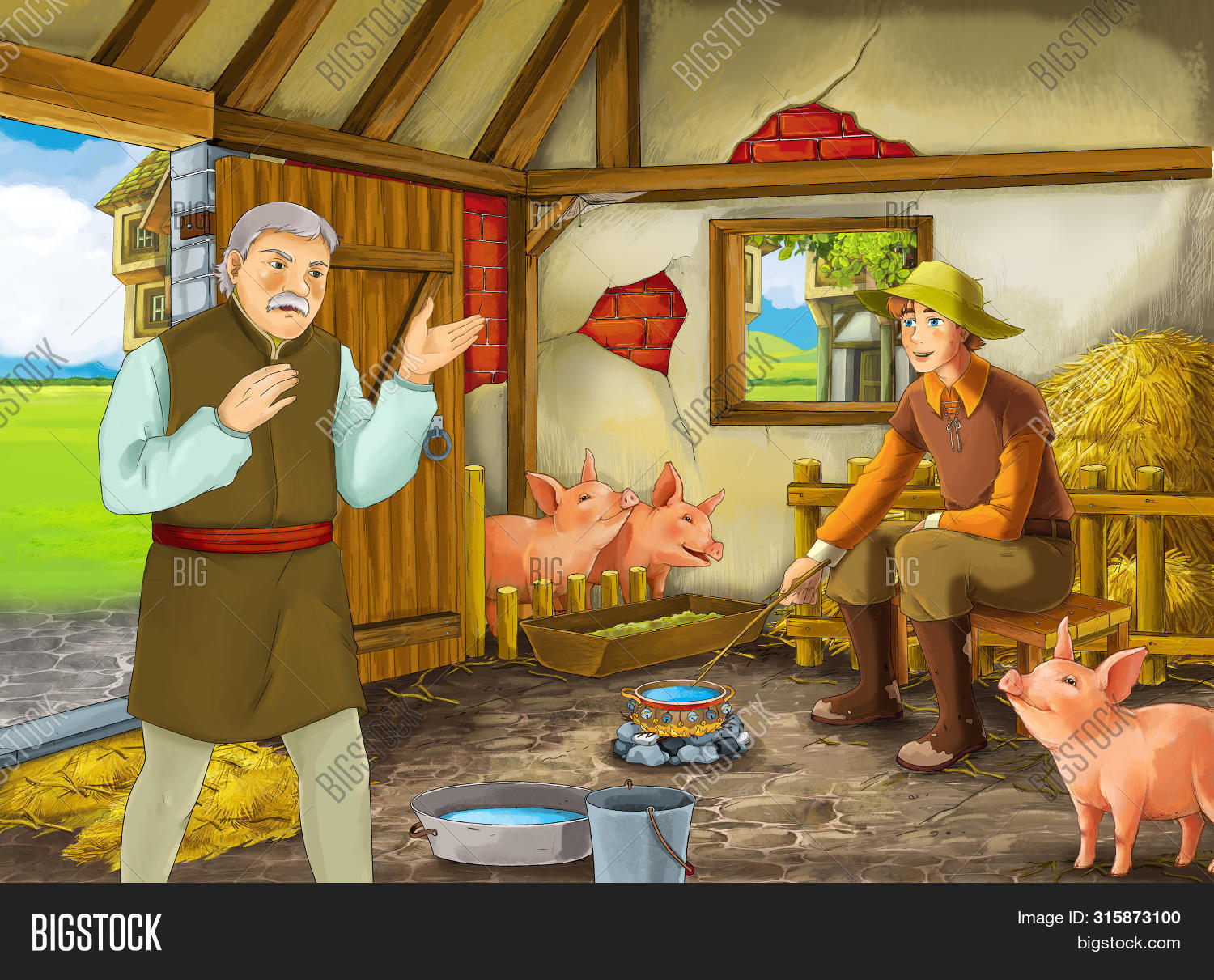 Cartoon Scene Two Image & Photo (Free Trial) | Bigstock