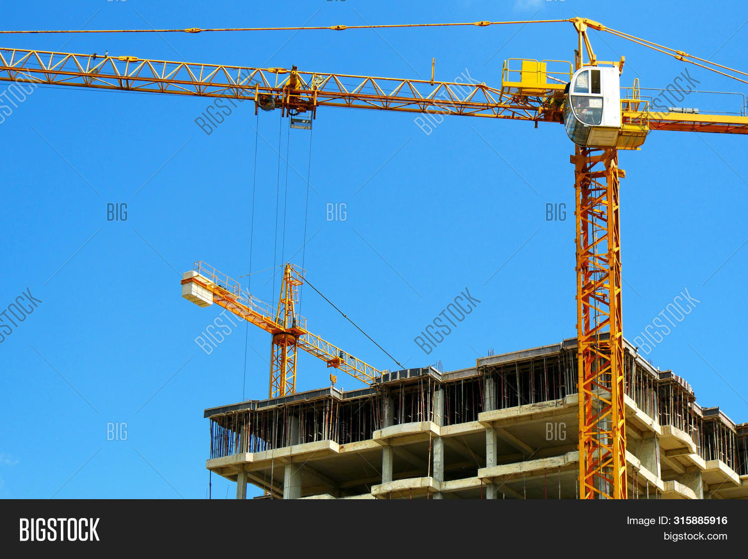 Two Tower Cranes Image & Photo (Free Trial) | Bigstock