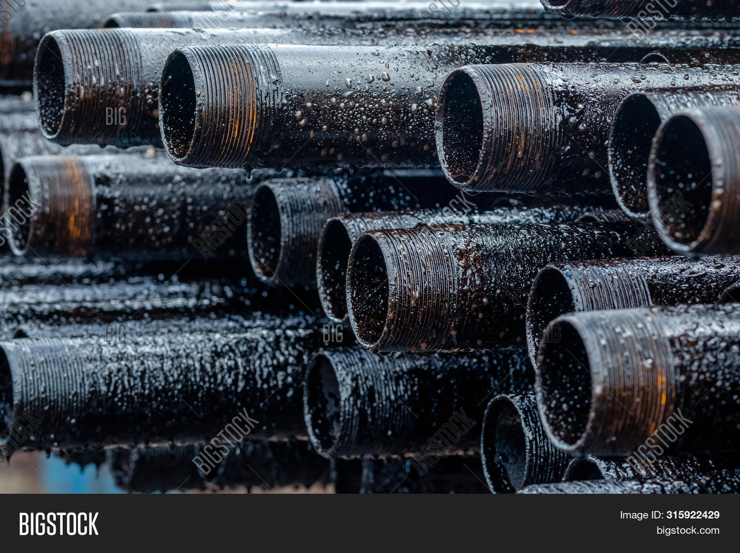 Oil Drill Pipe. Rusty Image & Photo (Free Trial) | Bigstock