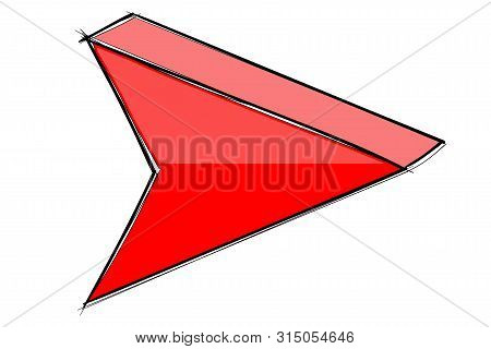 Arrow Sign. Red Hand Vector & Photo (Free Trial) | Bigstock