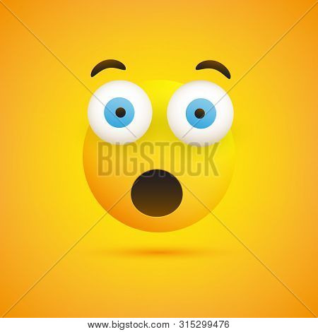 Emoji Surprised Face Vector & Photo (Free Trial) | Bigstock