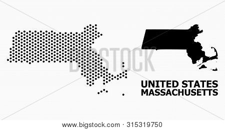 Dot Map Massachusetts Vector & Photo (Free Trial) | Bigstock
