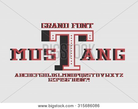 Mustang Thin 3d Font Vector & Photo (Free Trial) | Bigstock
