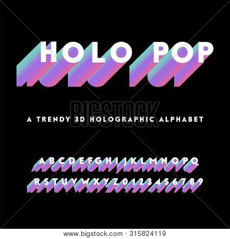 Holographic Alphabet Vector & Photo (Free Trial) | Bigstock