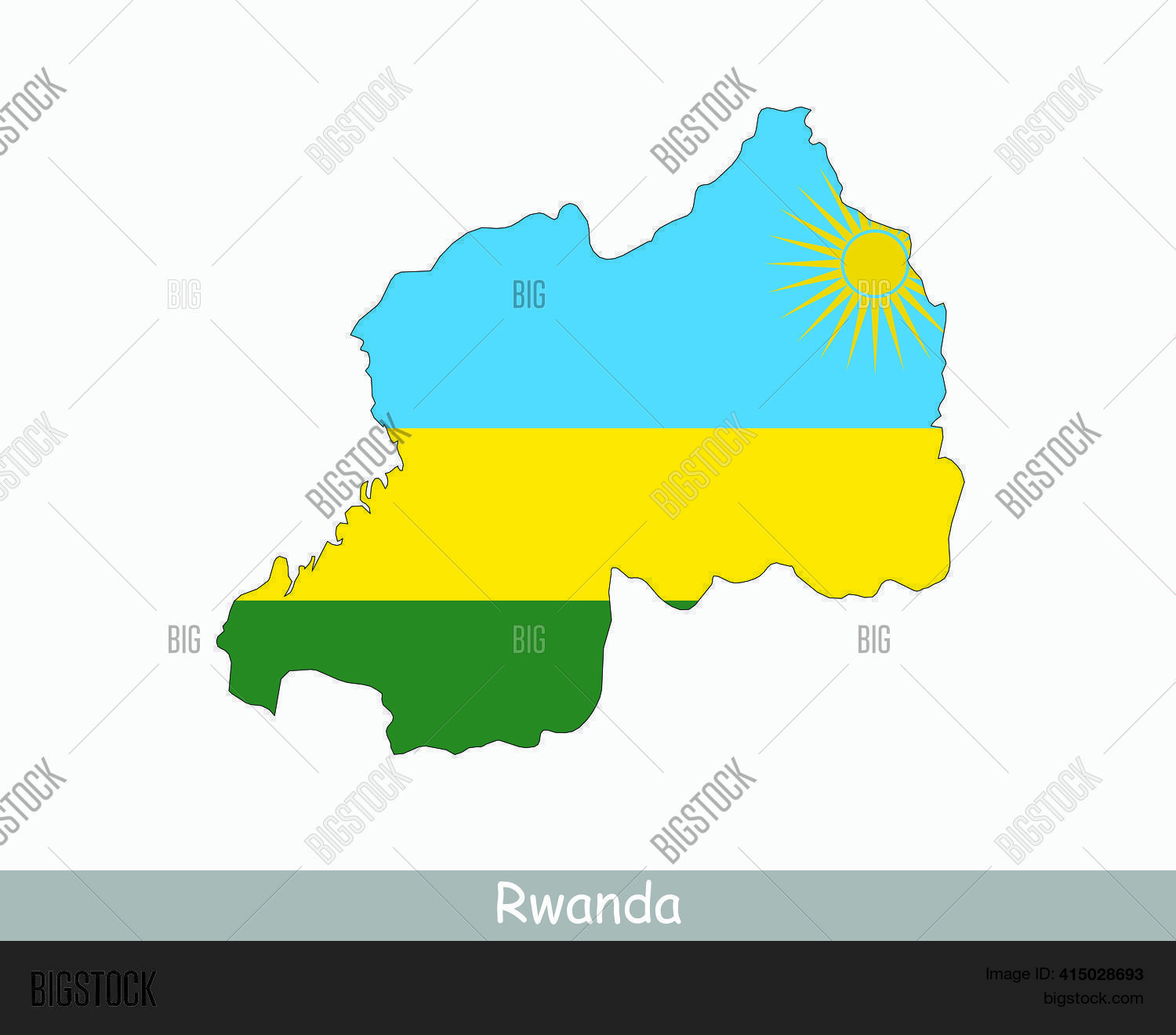 Rwanda Flag Map. Map Vector & Photo (Free Trial) | Bigstock