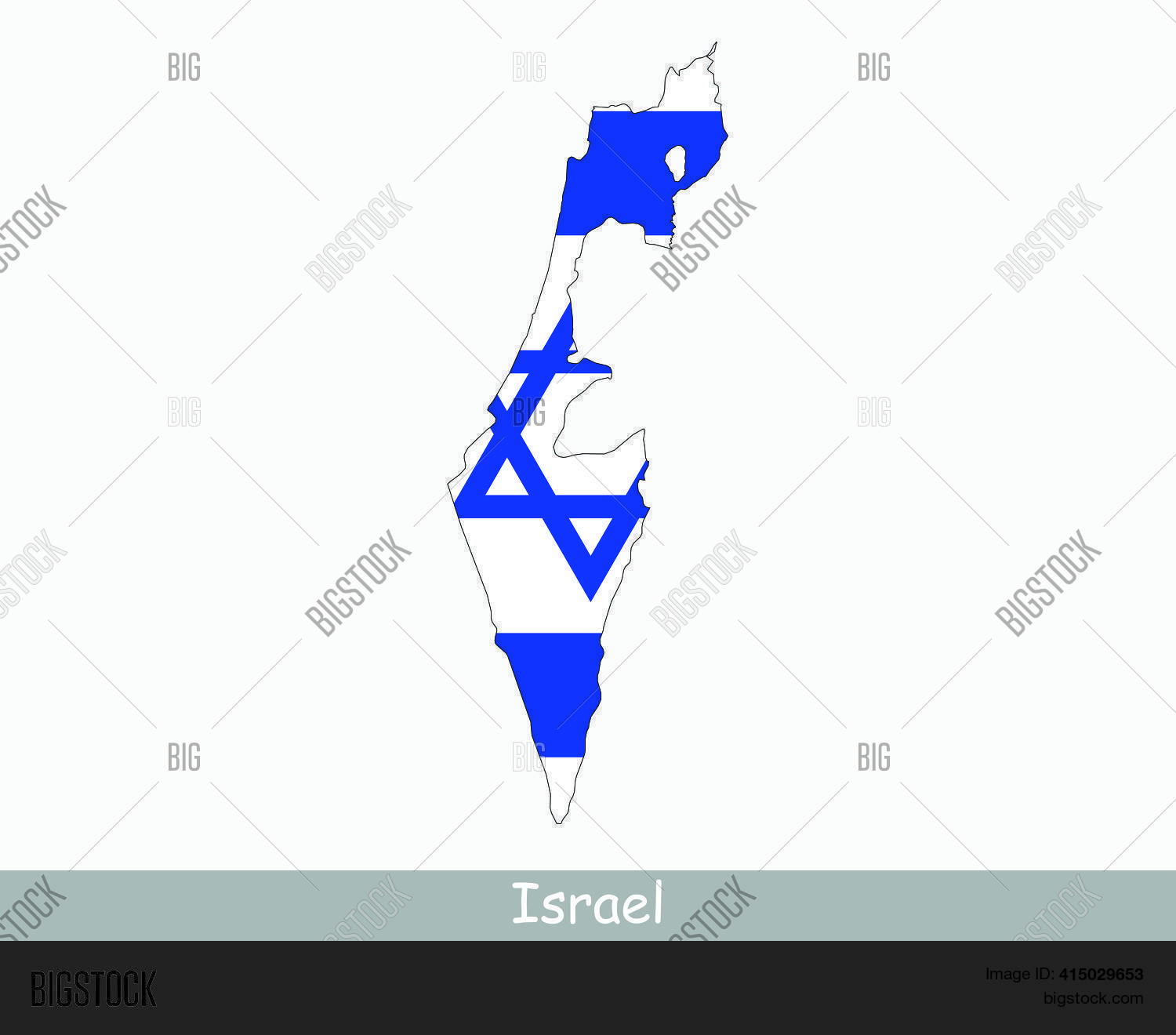Israel Map Flag. Map Vector & Photo (Free Trial) | Bigstock