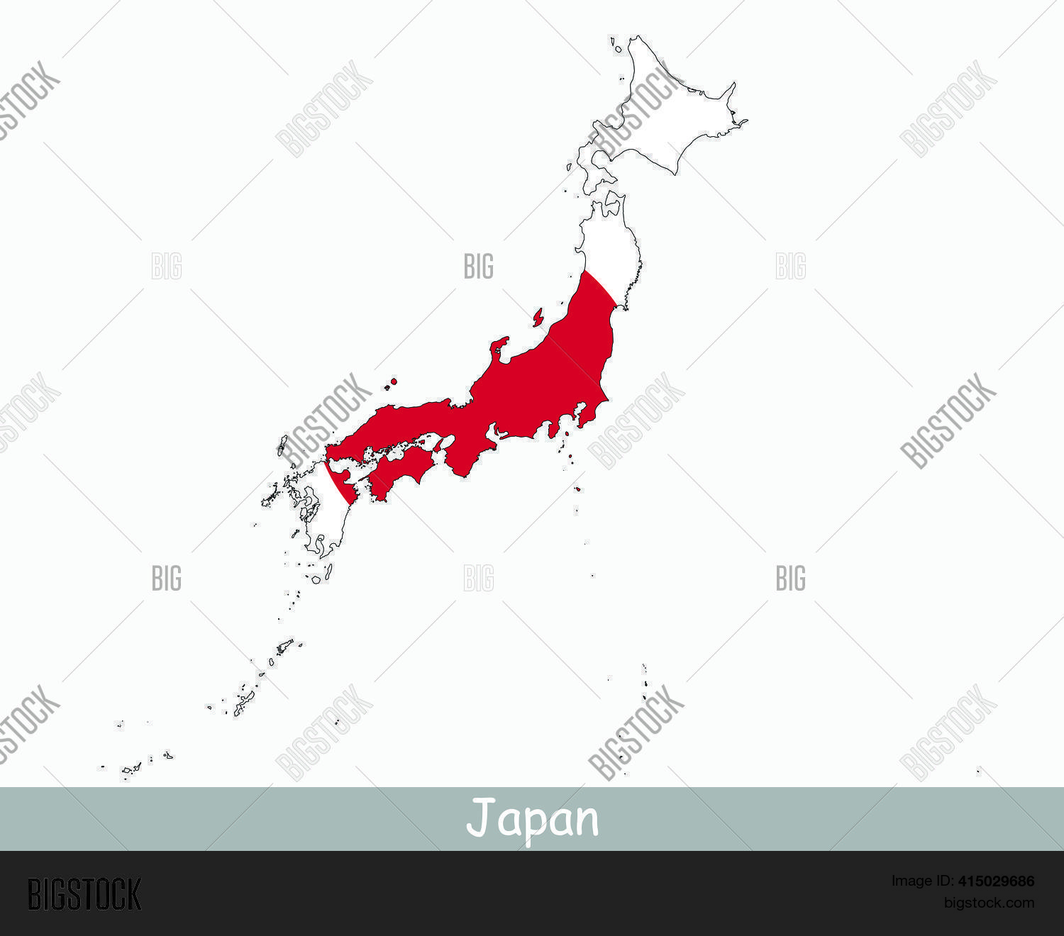 Japan Map Flag. Map Vector & Photo (Free Trial) | Bigstock