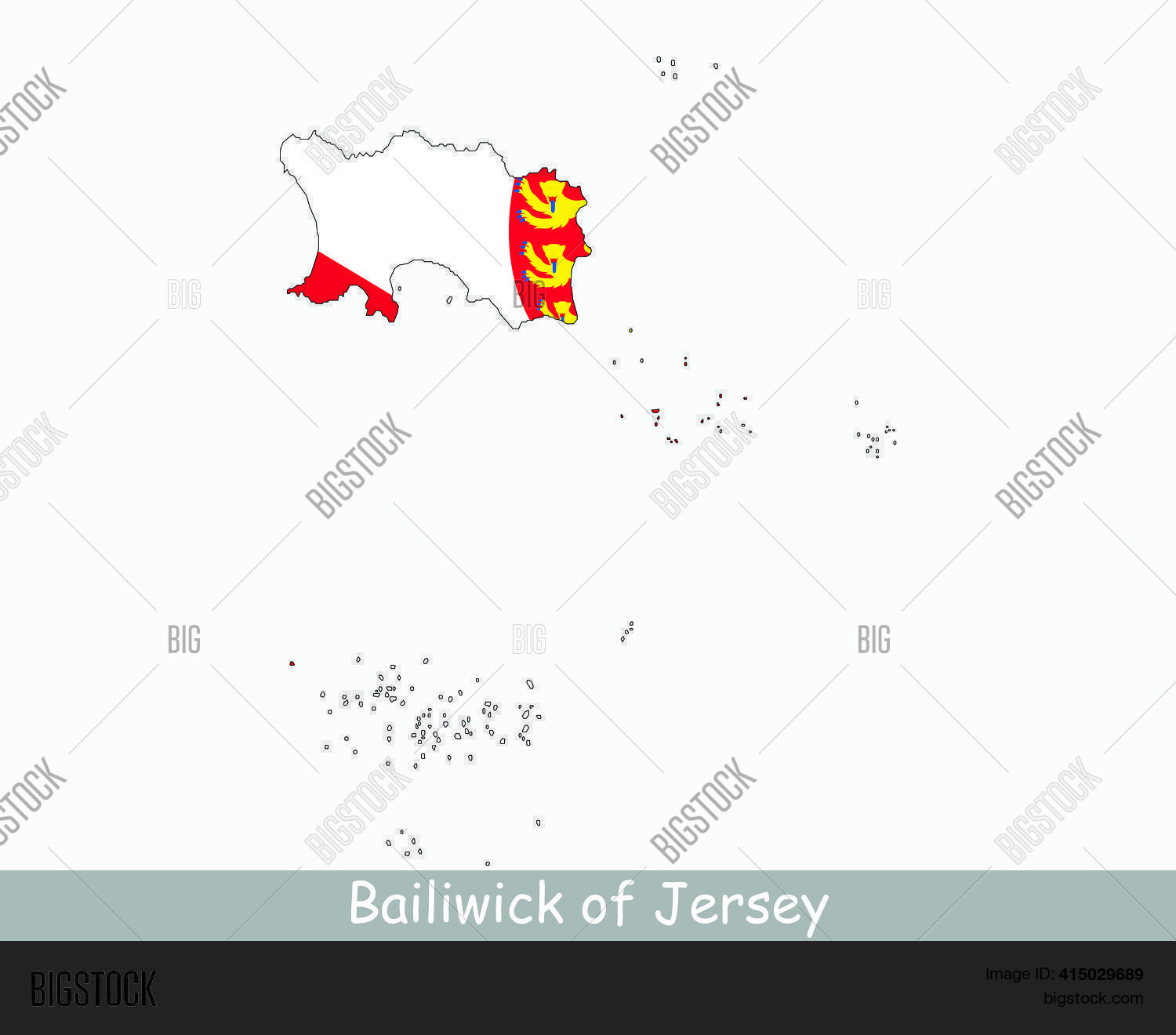 Jersey Map Flag. Map Vector & Photo (Free Trial) | Bigstock