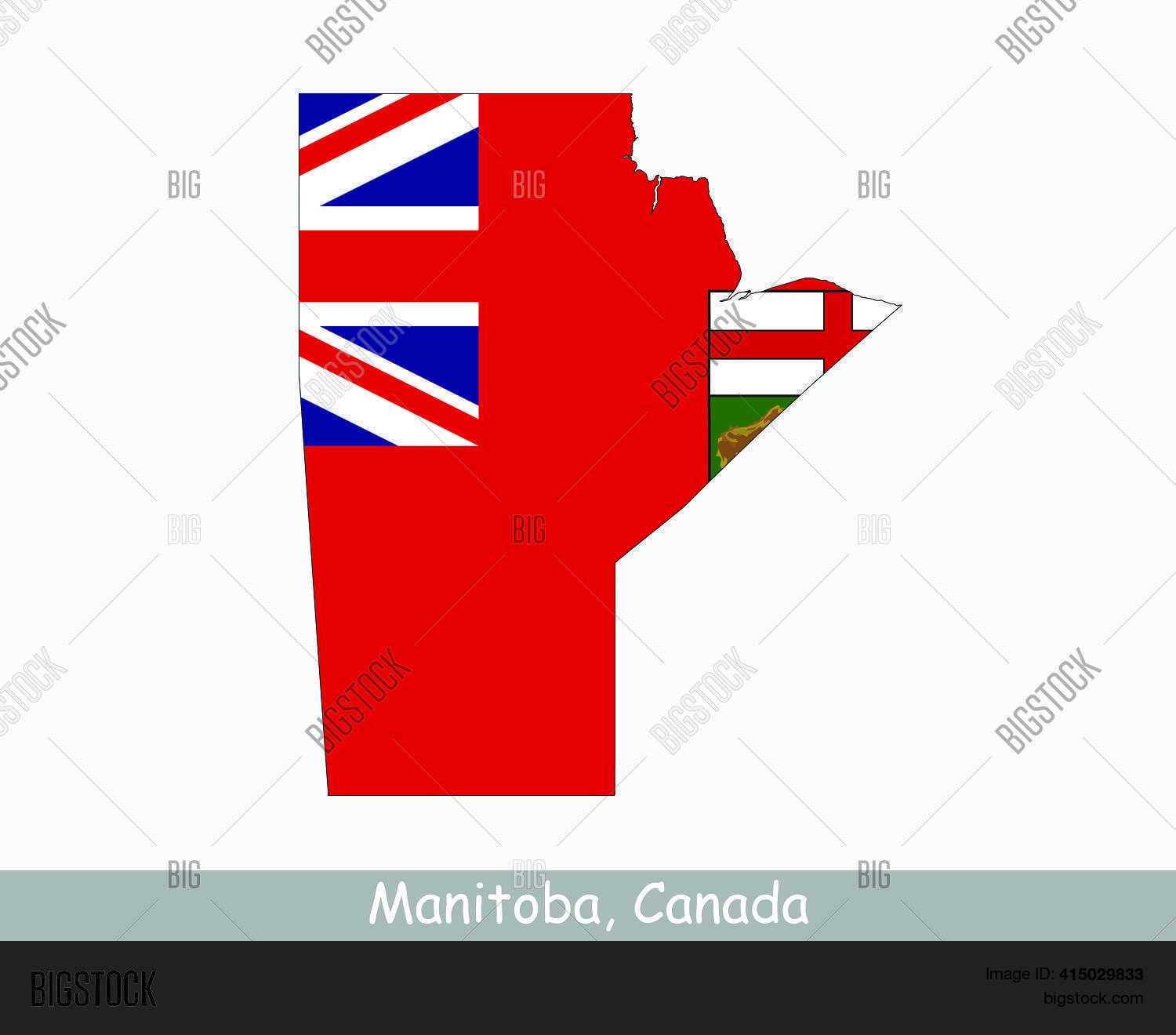 Manitoba Map Flag. Vector & Photo (Free Trial) | Bigstock