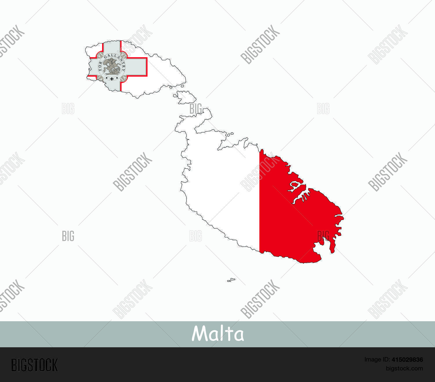 Malta Map Flag. Map Vector & Photo (Free Trial) | Bigstock