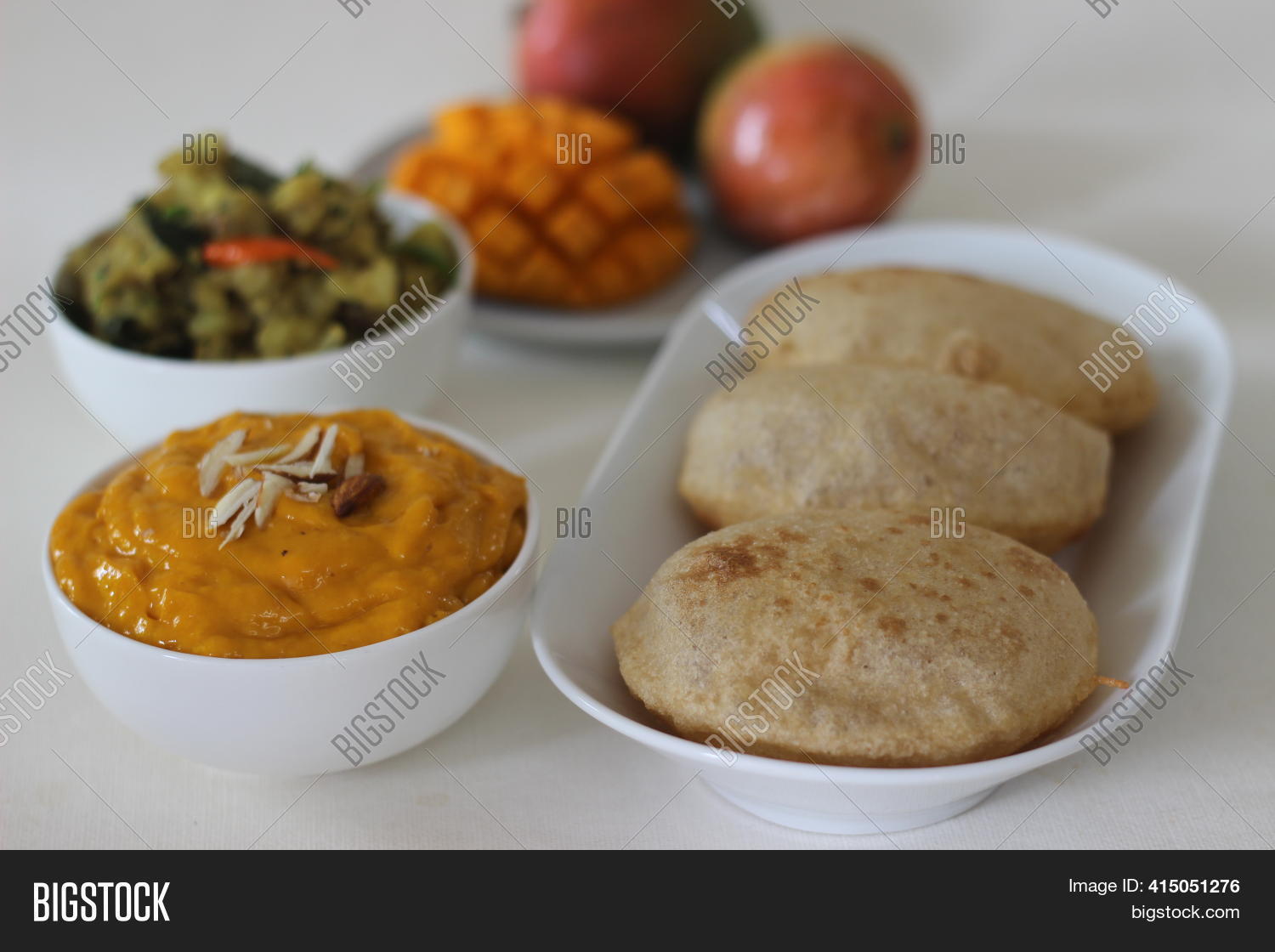 Puri Served Mango Pulp Image & Photo (Free Trial) | Bigstock