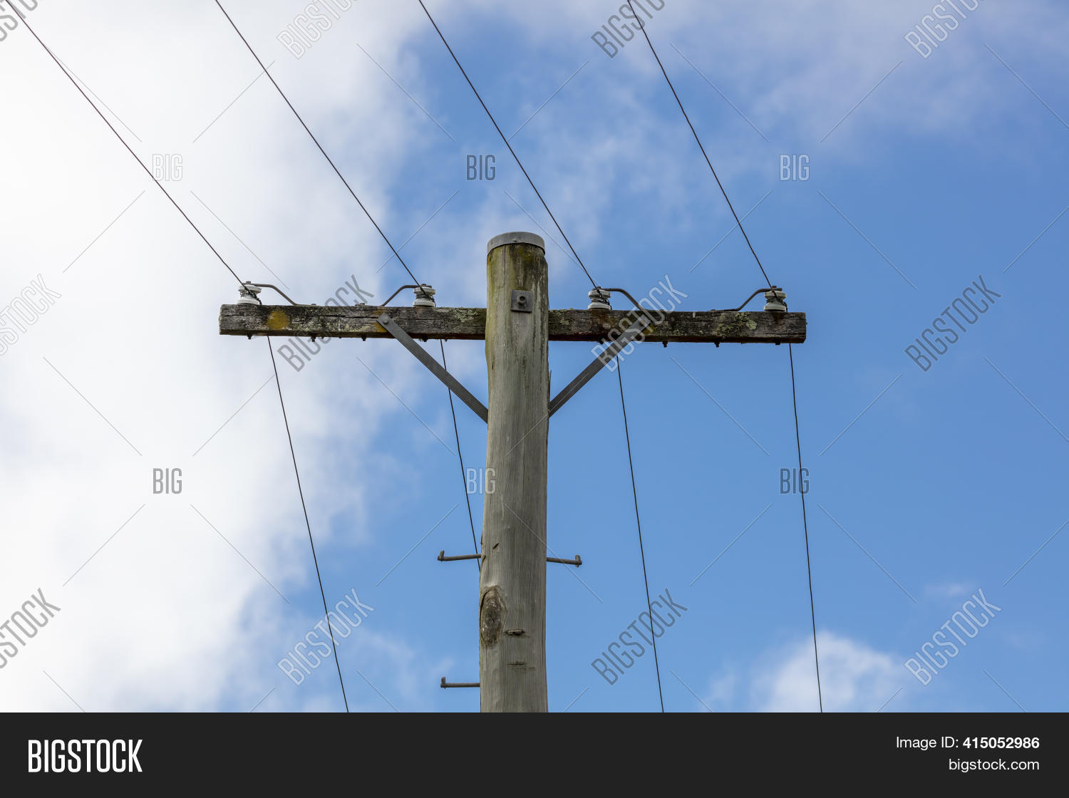 Wooden Telephone Pole Image & Photo (Free Trial) | Bigstock