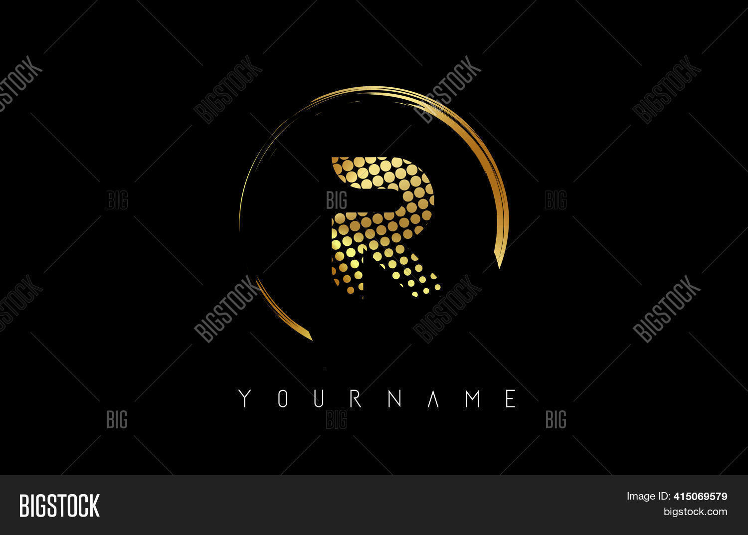 Golden R Letter Logo Vector & Photo (Free Trial) | Bigstock