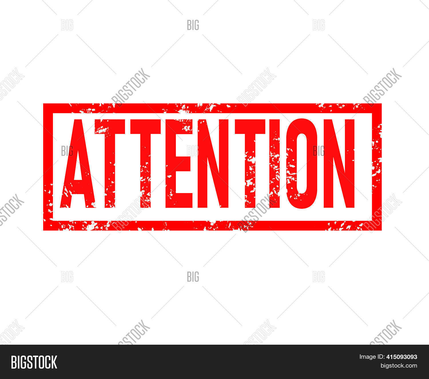 Attention Stamp Red Image & Photo (Free Trial) | Bigstock