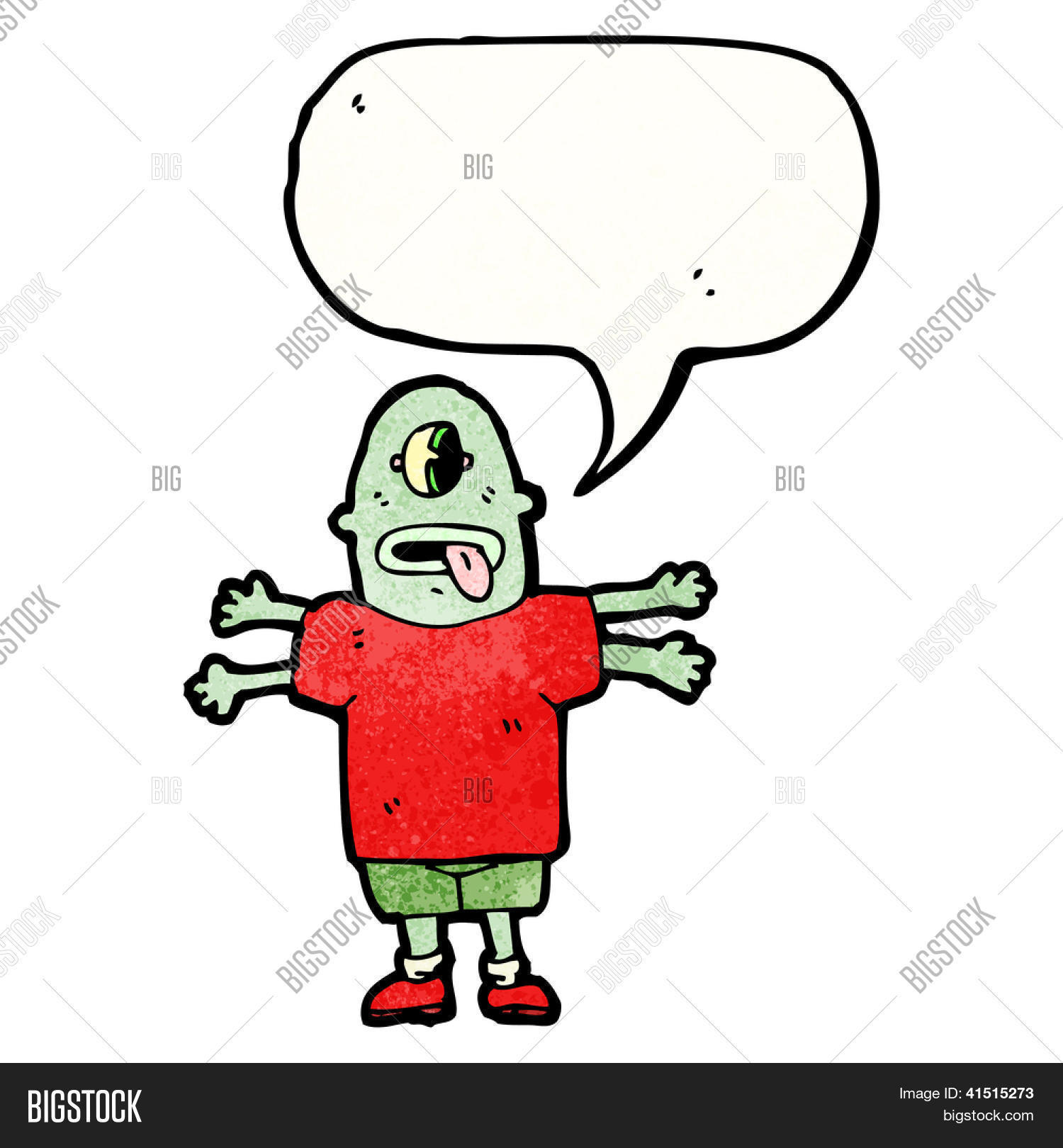 Cartoon Alien Man Vector & Photo (Free Trial) | Bigstock