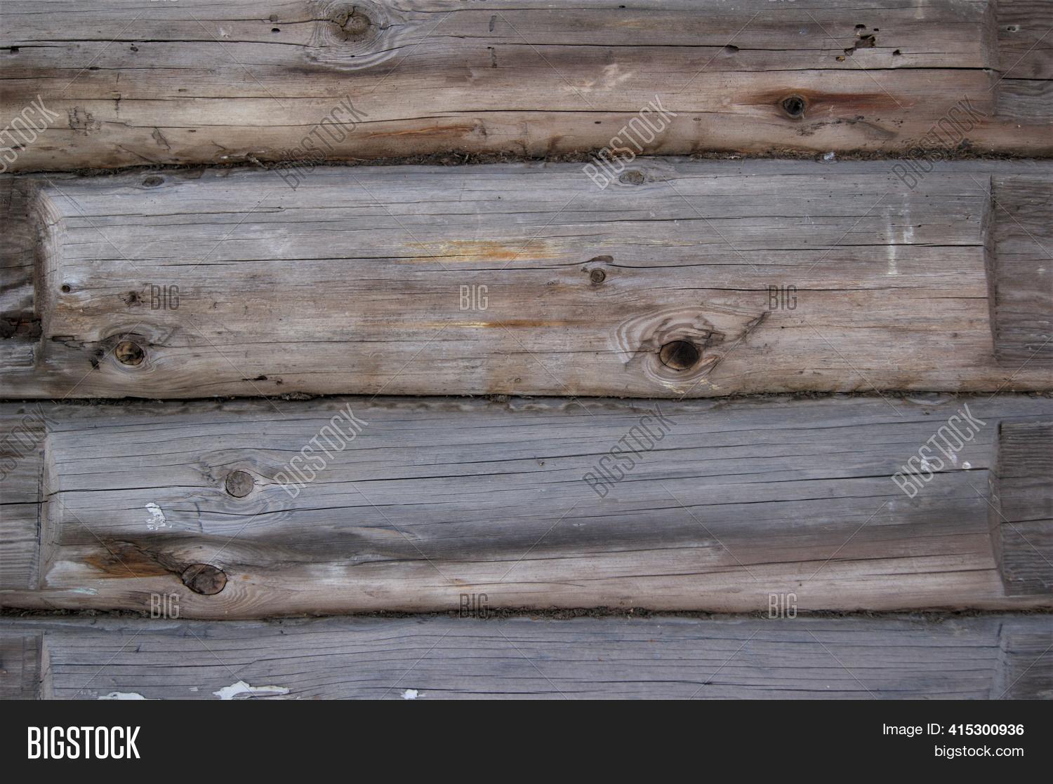 Old Log Wall. Wooden Image & Photo (Free Trial) | Bigstock