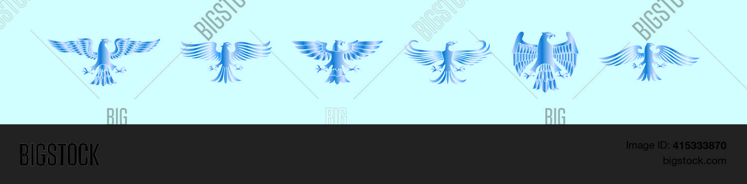 Set Eagle Symbol Vector & Photo (Free Trial) | Bigstock